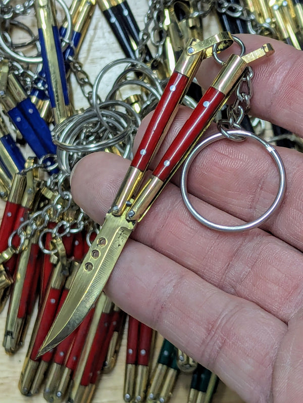 Mini FHM Philippines Handmade Balisong Keyring Red – LIGHTNING OTF KNIVES