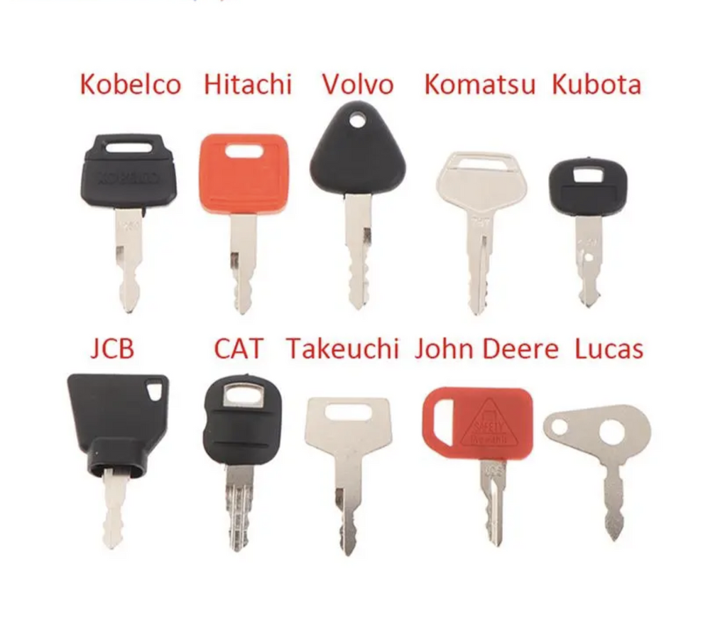 10 PC Heavy Equipment Spare Key Set – LIGHTNING OTF KNIVES