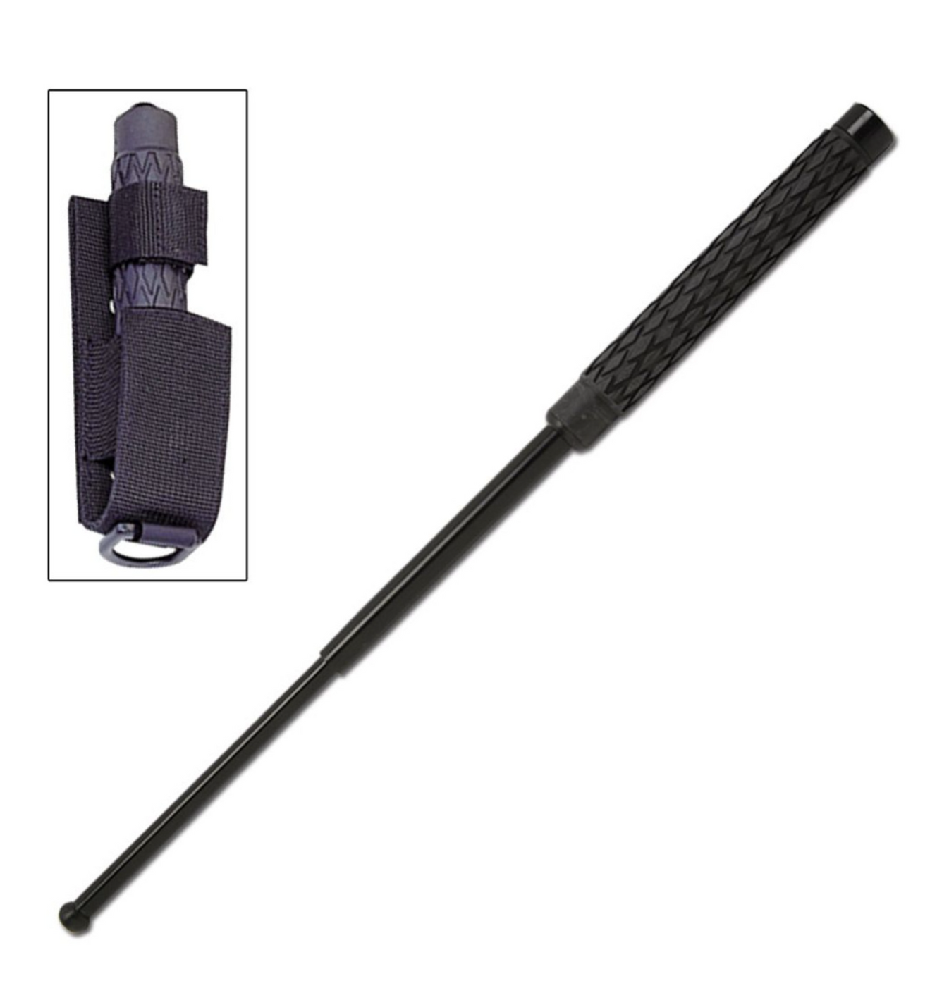 16" MANKUNG TELESCOPIC SECURITY BATON w/ SHEATH – LIGHTNING OTF KNIVES