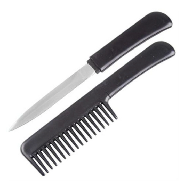 Concealed Comb Knife Black – LIGHTNING OTF KNIVES