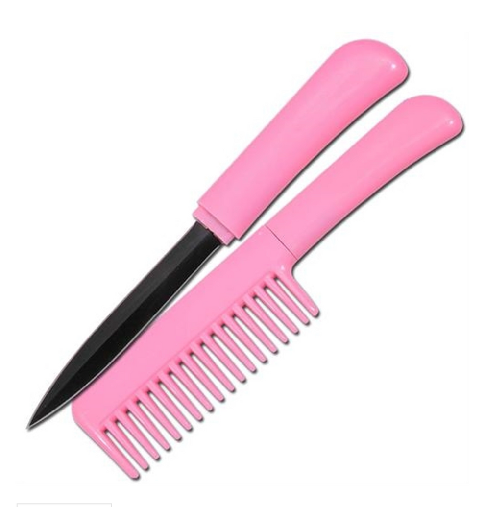 Concealed Comb Knife Pink – LIGHTNING OTF KNIVES