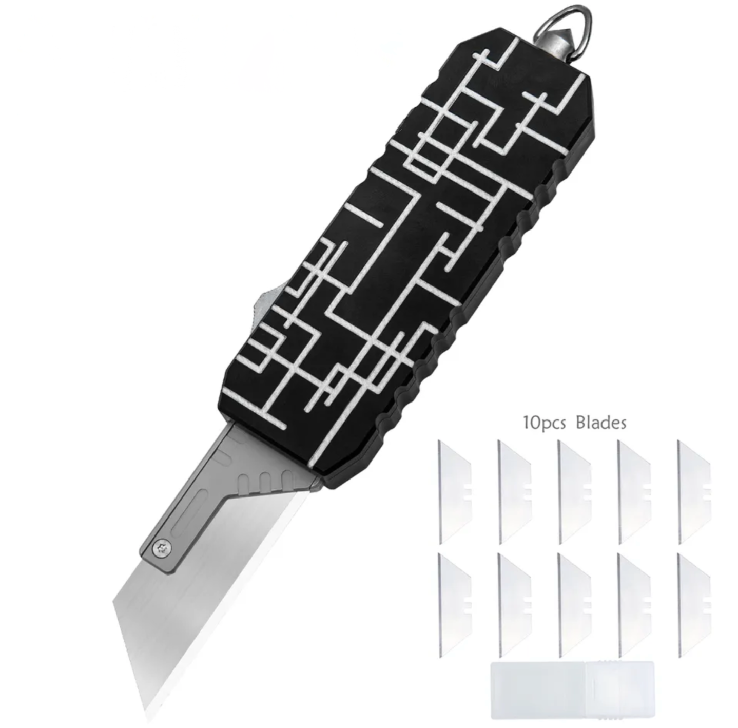 NEW GEN CNC MACHINED D/A OTF BOX CUTTER BLACK – LIGHTNING OTF KNIVES