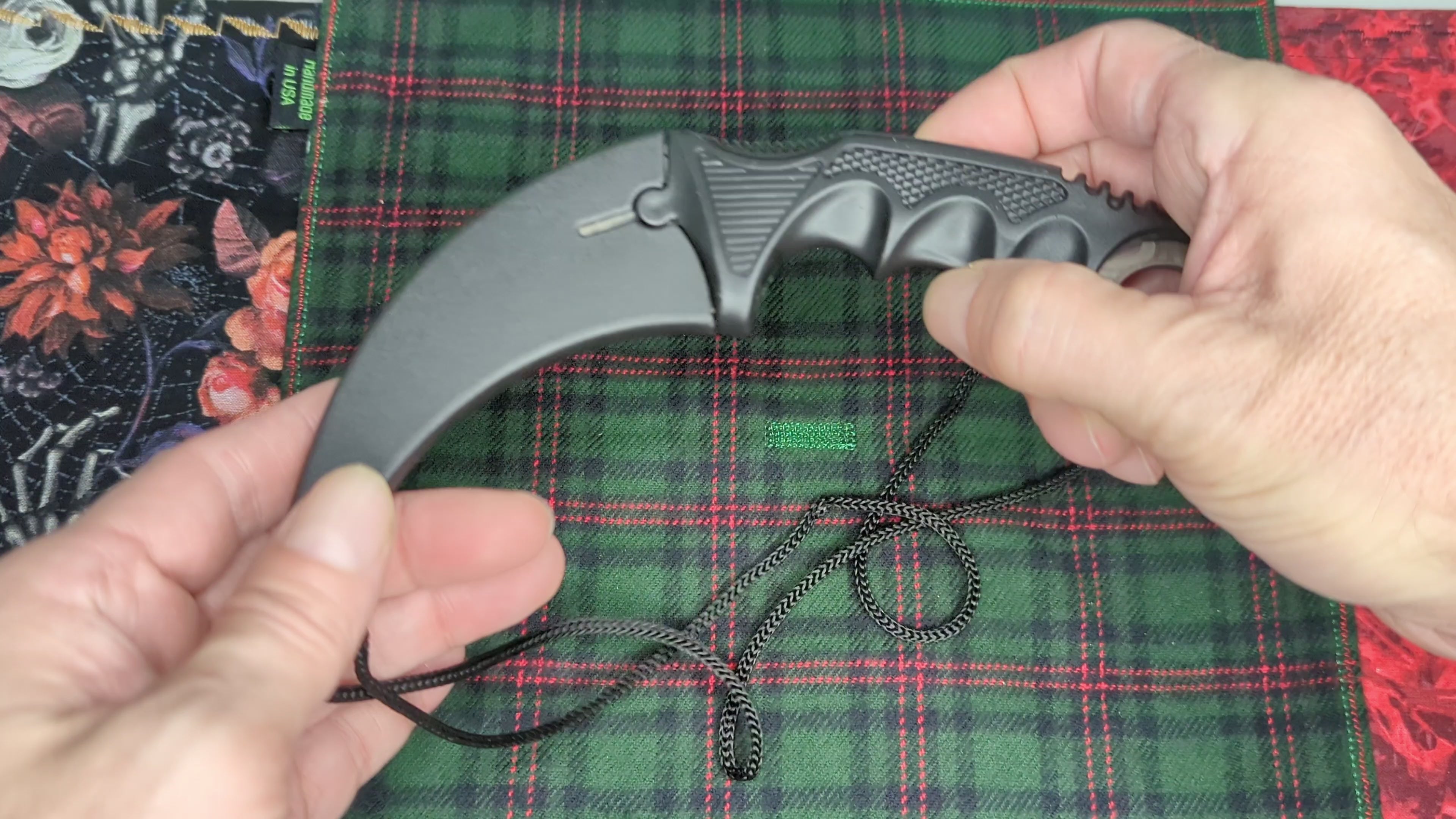 7.25" KARAMBIT TRAINING KNIFE FAUX DAMASCUS W/ SHEATH – LIGHTNING OTF ...