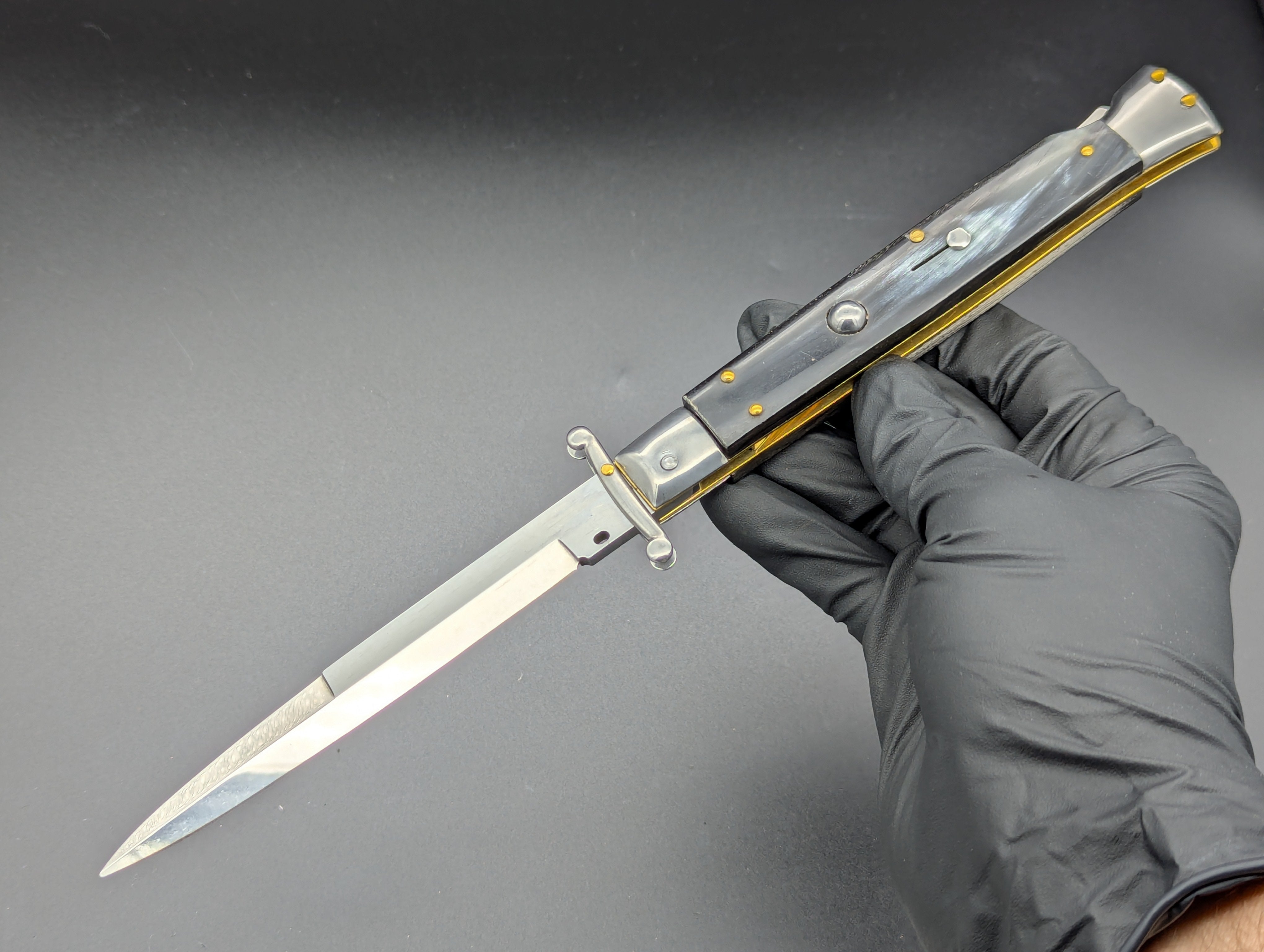 11" BRAZILIAN HORN SWINGUARD FRANK B MANIAGO ITALY – LIGHTNING OTF KNIVES