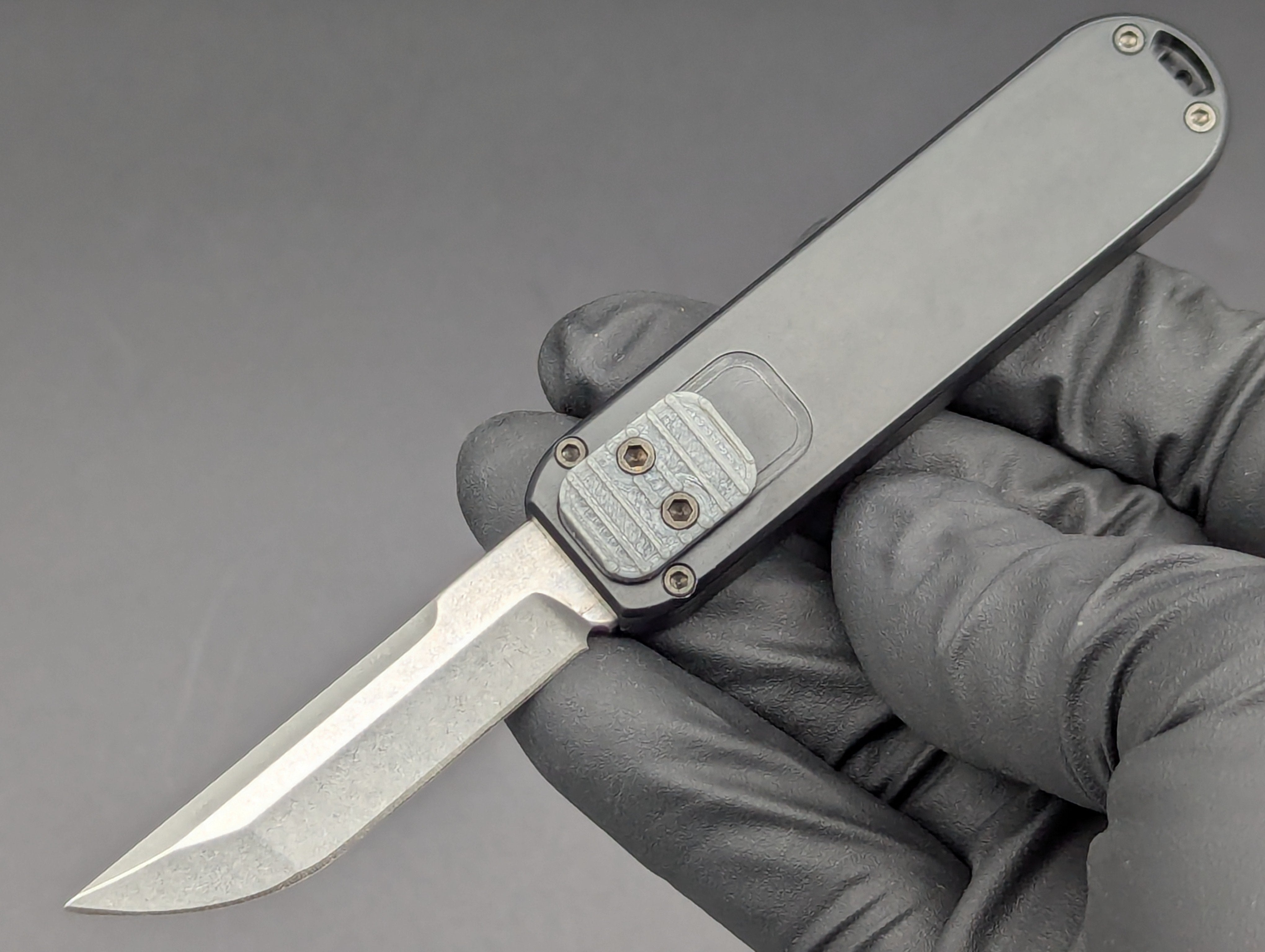 A.R.S. KNIVES D ROCKET D/A OTF TANTO BLACK GY/BTN – LIGHTNING OTF KNIVES