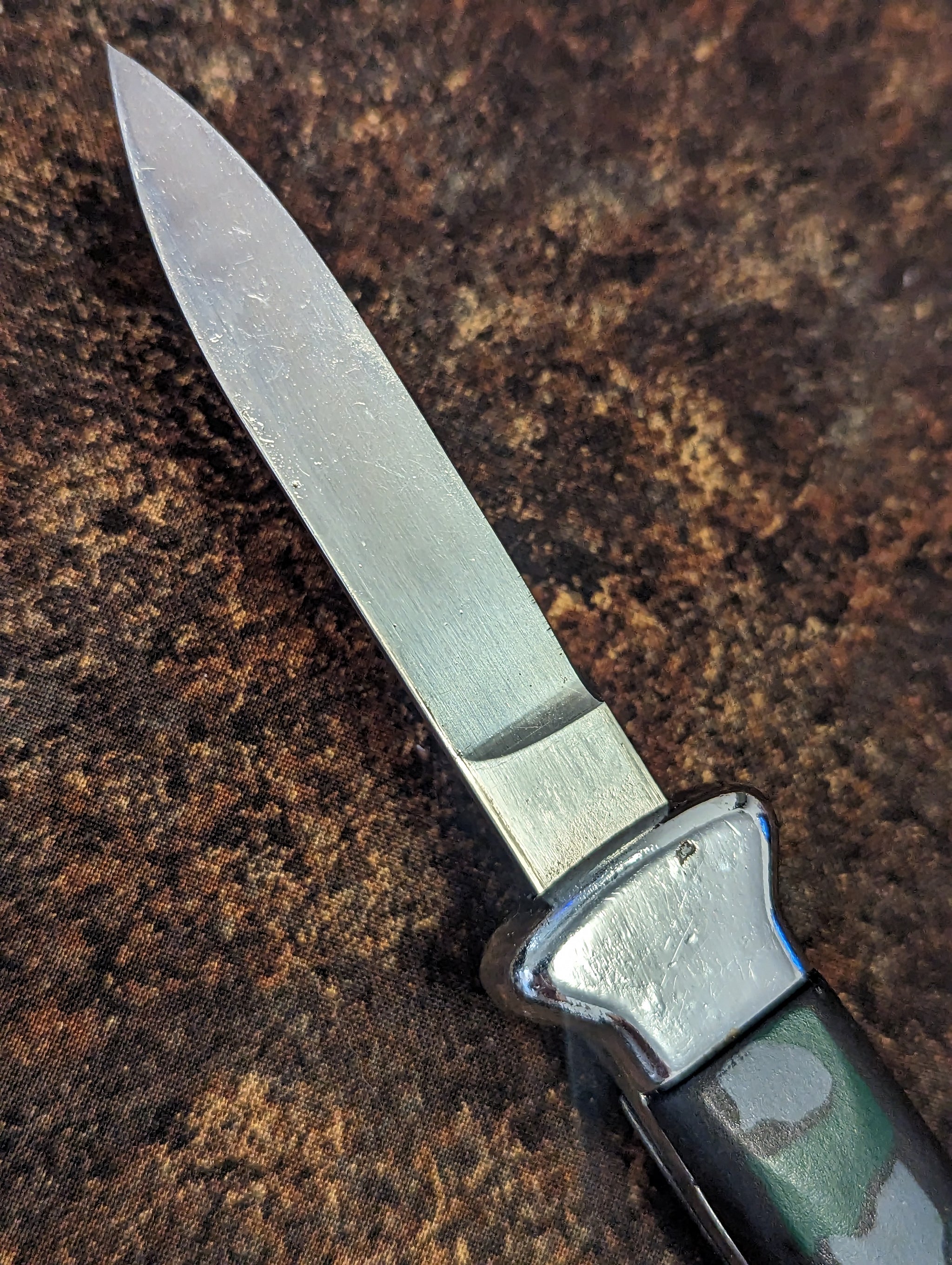 Vintage NATO MILITARY D/A OTF Knife Green Camo – LIGHTNING OTF KNIVES
