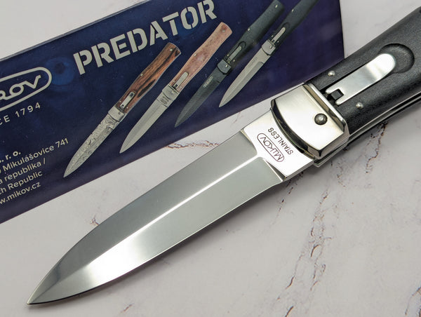 BLACK MIKOV PREDATOR AUTOMATIC LEVERLOCK KNIFE – LIGHTNING OTF KNIVES