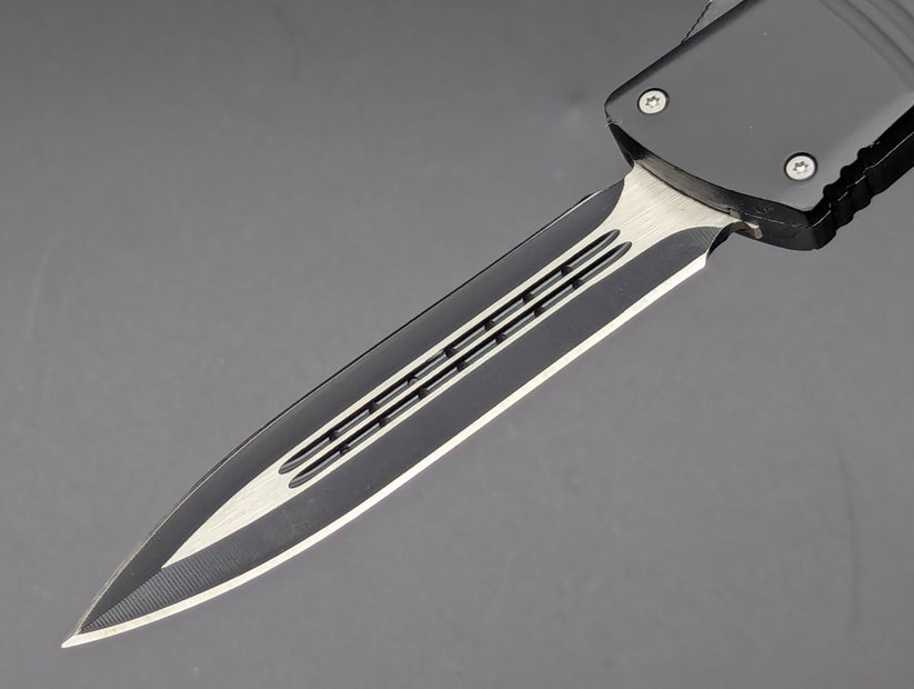 9.5" XL BLACK TACTICAL D/E OTF AUTOMATIC KNIFE – LIGHTNING OTF KNIVES