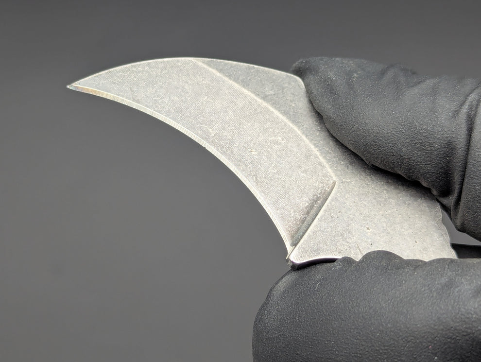 Stonewashed Hawkbill Steel Neck Knife – LIGHTNING OTF KNIVES