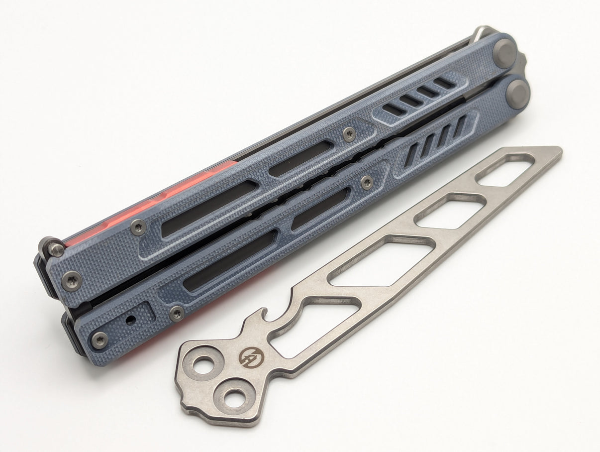 MAXACE GREY G-10 BANSHEE V2 BALISONG KNIFE – LIGHTNING OTF KNIVES