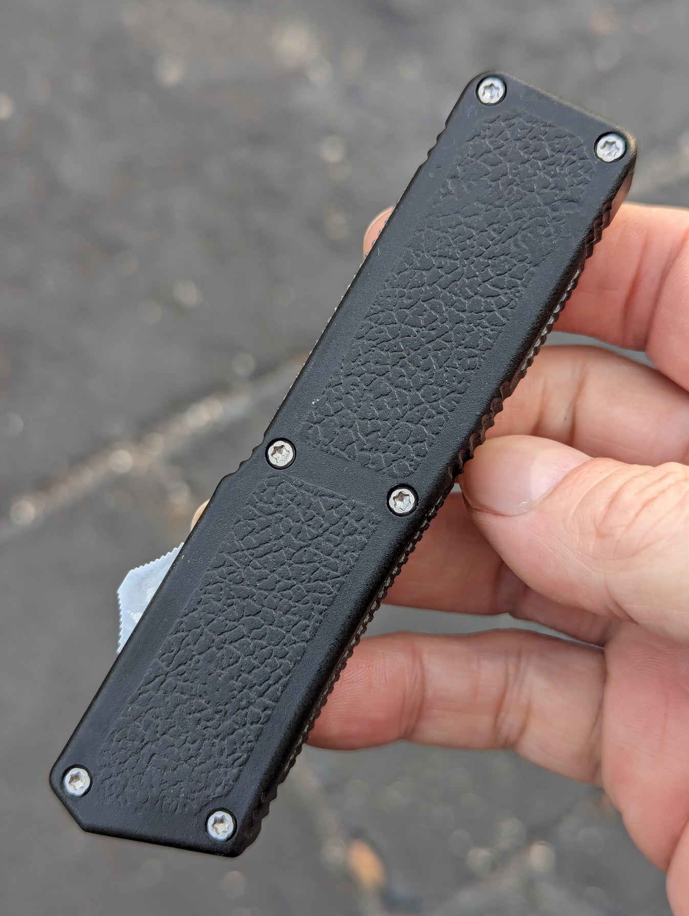 Black Lightning OTF Knife Stainless Clip Point – LIGHTNING OTF KNIVES