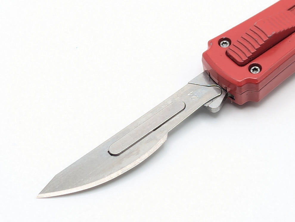 RED MINI COFFIN SCALPEL OTF KNIFE – LIGHTNING OTF KNIVES