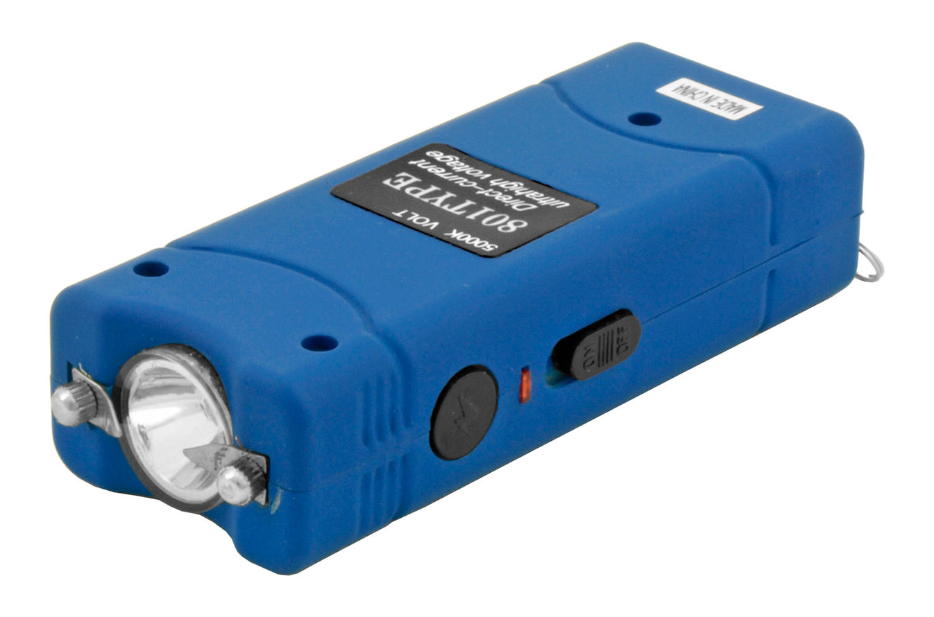 THUNDER BLAST BLUE SLEEK LED FLASHLIGHT STUN GUN – LIGHTNING OTF KNIVES