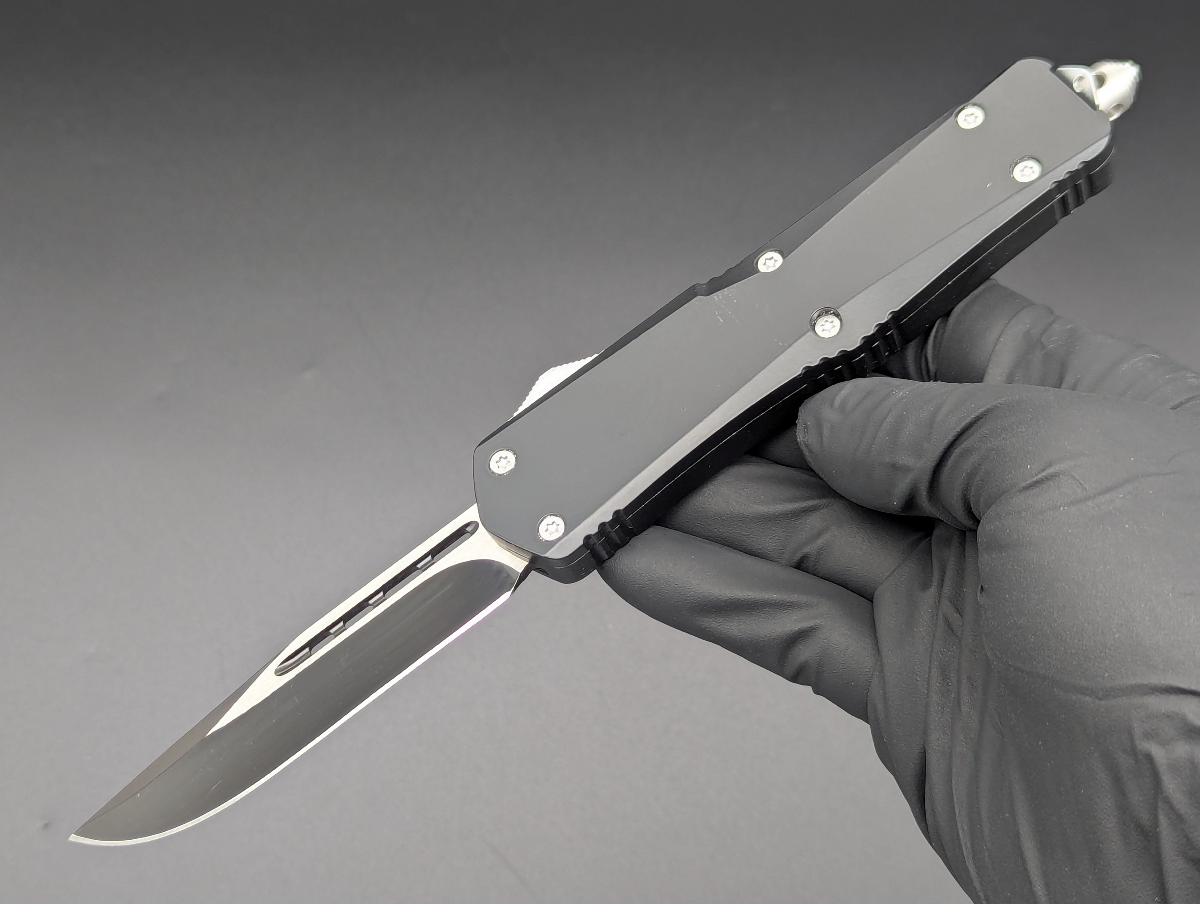9" CLASSIC BLACK D/A OTF AUTOMATIC KNIFE – LIGHTNING OTF KNIVES